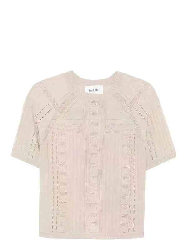 Ba&sh Eyelet-knit Top - Neutrals