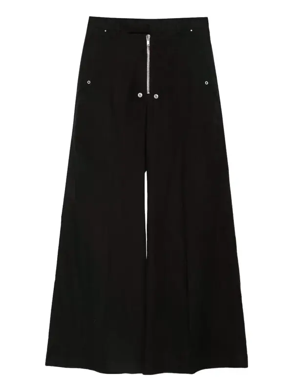 Rick Owens Zip-fly Wide Leg Trousers - Black