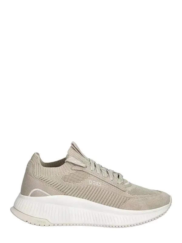 BOSS Mesh Suede Sneakers - Neutrals