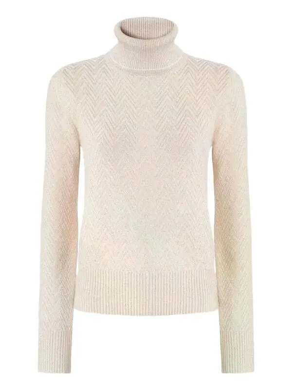 Missoni Chevron-pattern Turtleneck Sweater - Neutrals