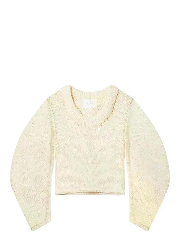 Axel Arigato Balloon-sleeve Round-neck Sweater - White