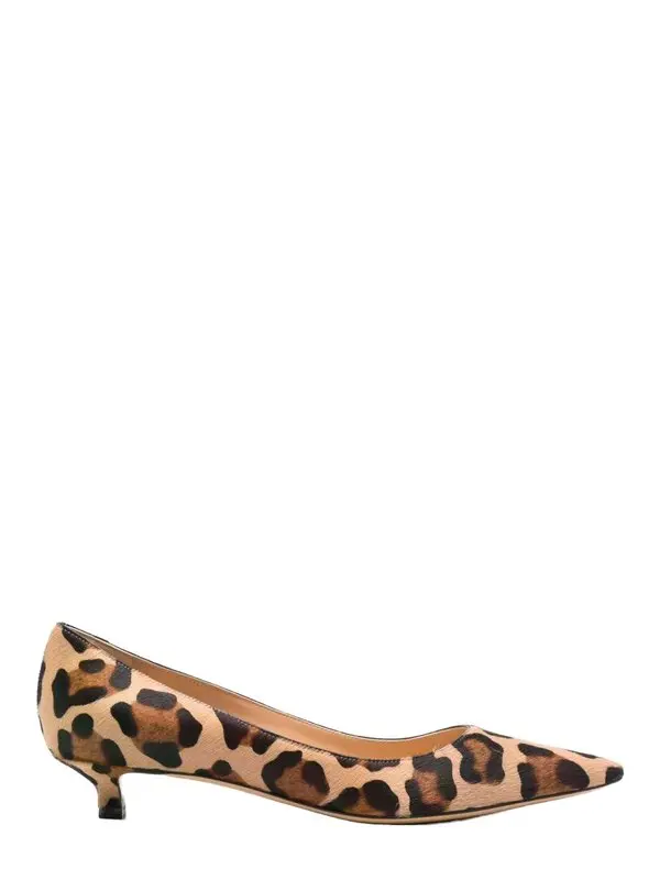 FRANCESCO RUSSO 35mm Leopard-print Kitten-heel Pumps - Neutrals