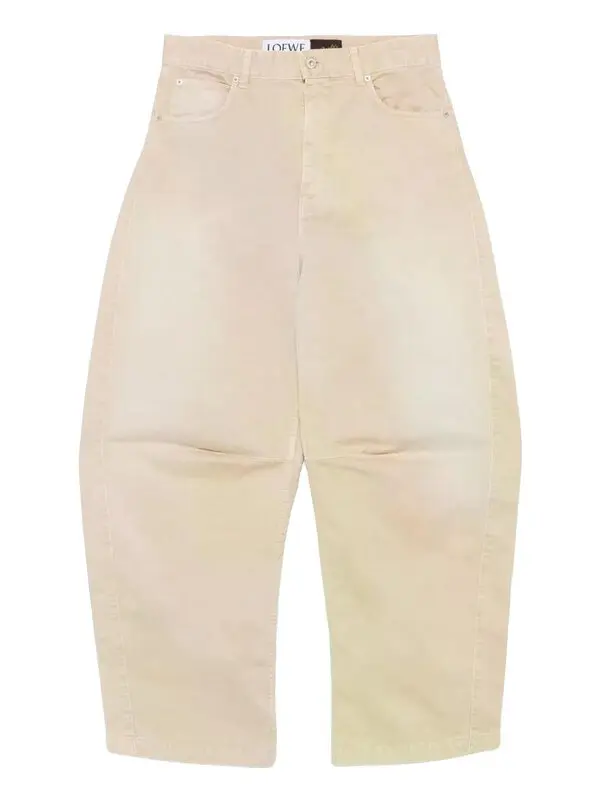 Loewe Anagram Barrel Jeans - Neutrals