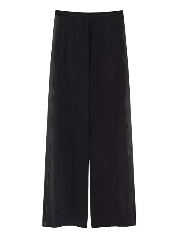 FORTE_FORTE Side-slit Palazzo Pants - Black