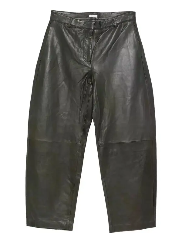 ST. AGNI Leather Trousers - Green