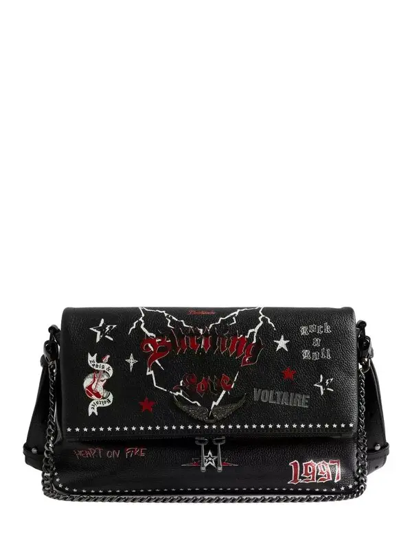 Zadig&Voltaire Rock Nano Punk Star-embellished Shoulder Bag - Black
