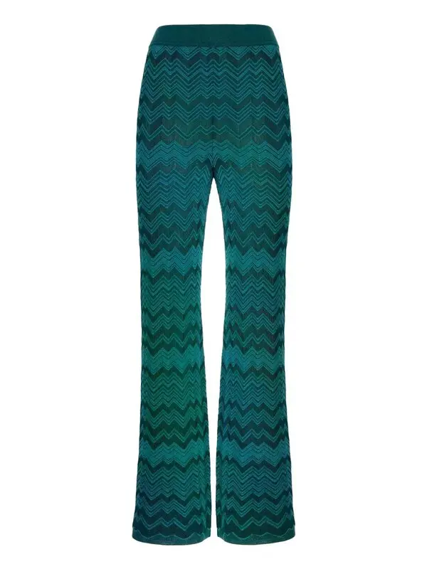 Missoni Chevron Knit Trousers - Green