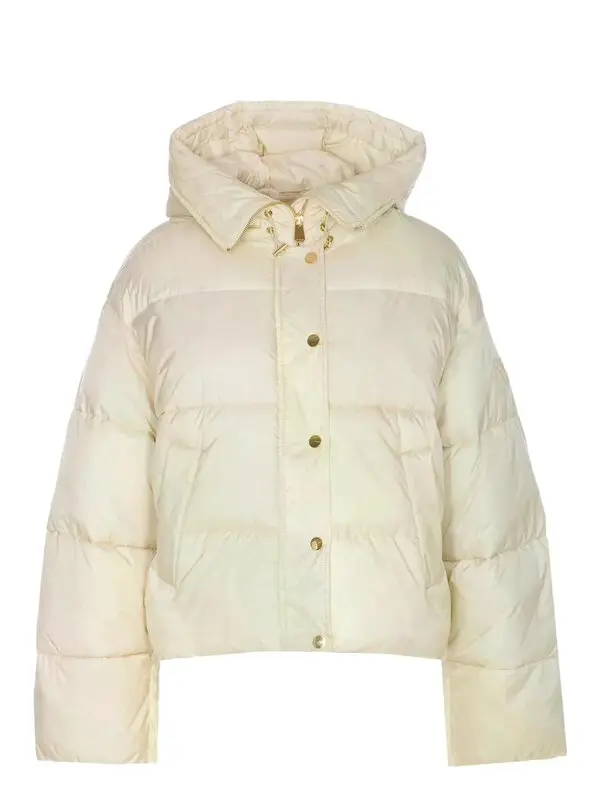 Pinko Hooded Quilted Coat - White