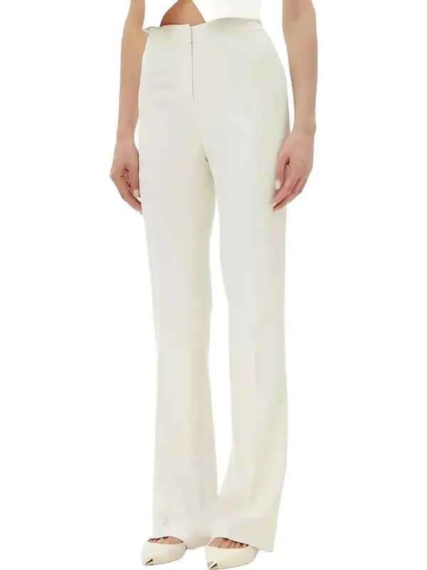 Pinko High-waisted Straight-leg Trousers - White