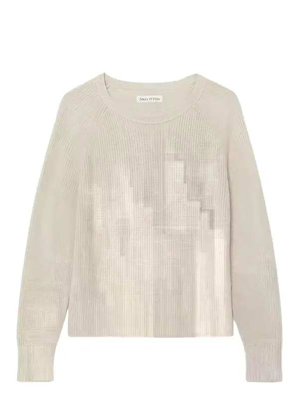 Marc O'polo Ribbed Crew-neck Sweater - Neutrals