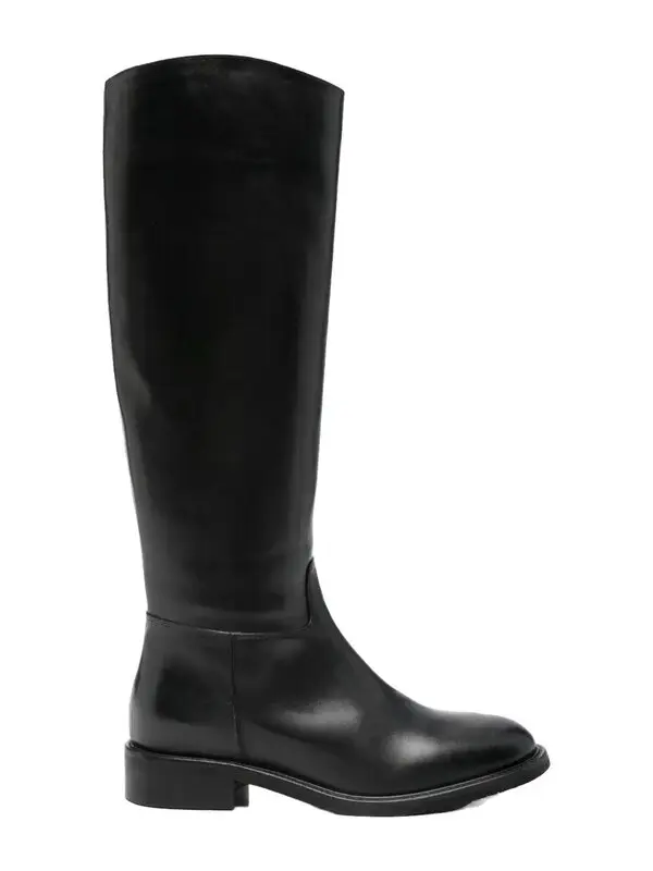 JULIE DEE 30mm Calf-leather Knee-high Boots - Black