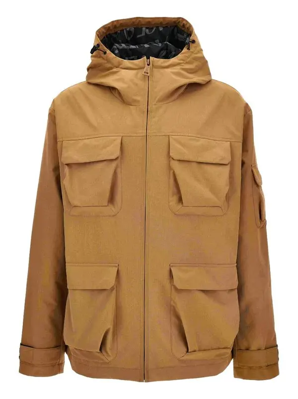 Versace Hooded Pocket Jacket - Brown
