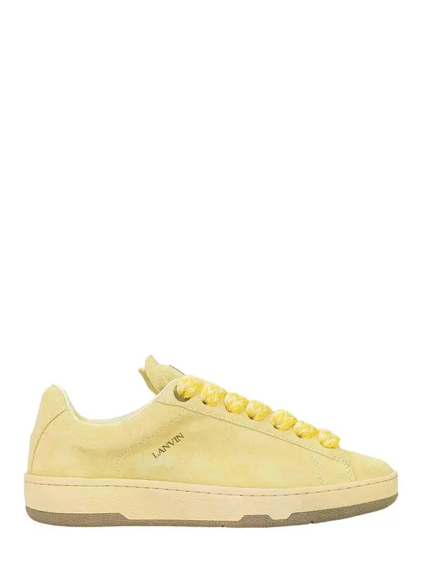 LANVIN Curb Lite Suede Sneakers - Yellow