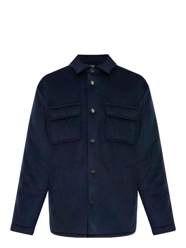 Etro Patch-pocket Cashmere Jacket - Blue