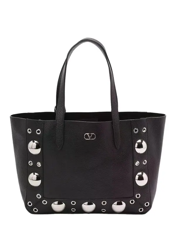 Valentino Garavani Nellcôte Leather Tote Bag - Black