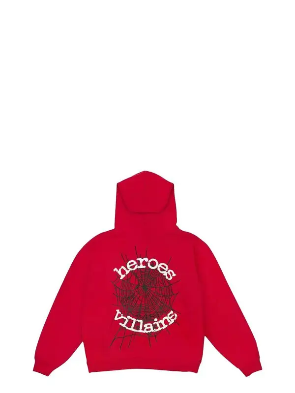 SP5DER X Metro Boomin Spiderweb-print Hoodie - Red