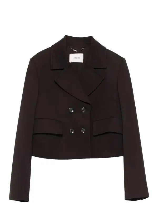 Dorothee Schumacher Double-breasted Cropped Jacket - Brown
