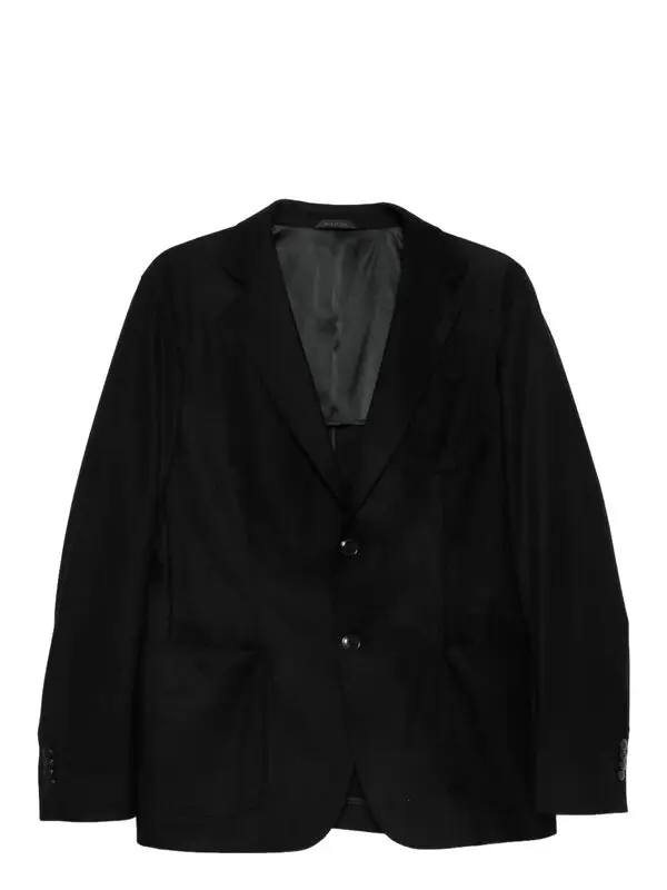 Giorgio Armani Two-button Patch-pocket Jacket - Black