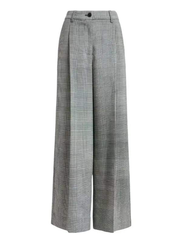 Essentiel Antwerp Check-pattern Trousers - Grey