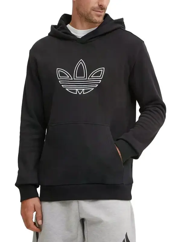 Adidas Logo-embroidered Hoodie - Black