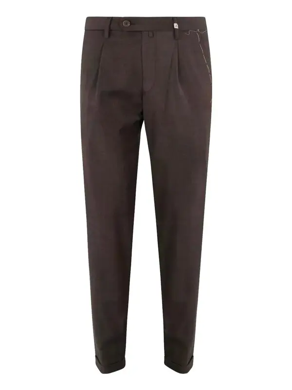 MYTHS Pleated-front Trousers - Brown