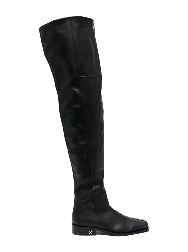 GMBH Zip-front Over-the-knee Boots - Black