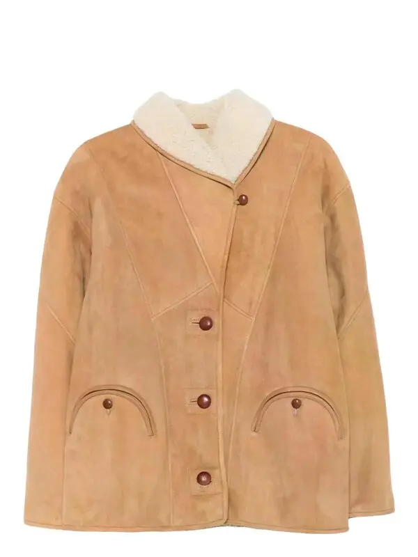 BLAZÉ MILANO Button-up Suede Jacket - Brown