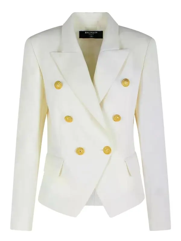 Balmain Tailored Double-breasted Blazer - White