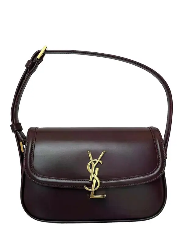Saint Laurent Small Solferino Leather Shoulder Bag - Brown