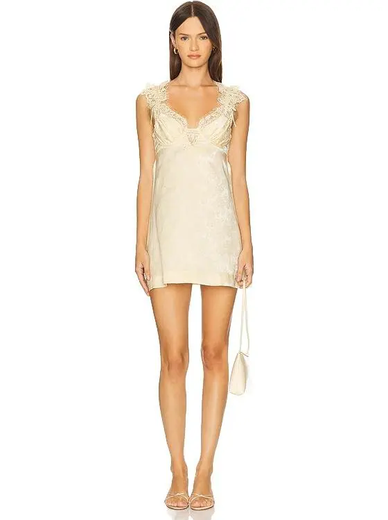 For Love & Lemons Victoria Slip Dress - Cream