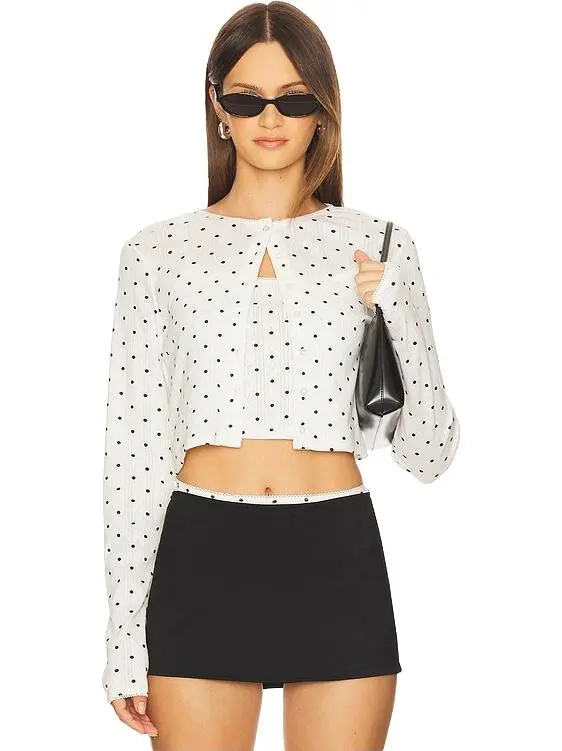 CUUP Pointelle Cardigan - Pointelle Dot