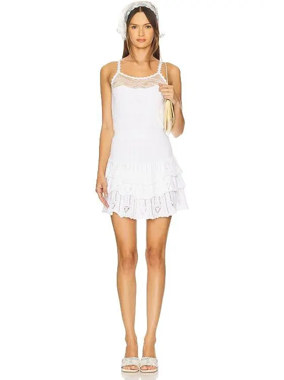 LoveShackFancy Kalene Dress - Wisteria White