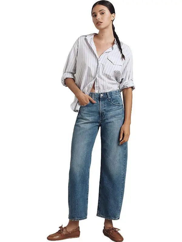 Ag Hattie High-rise Taper Ankle Jeans - Candid