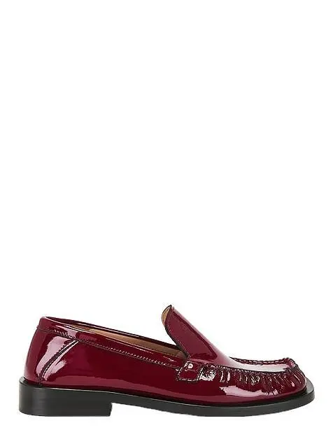 Attico Patent Calf Leather Loafers - Wine