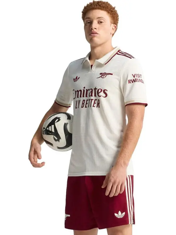 Adidas Arsenal 25/26 Third Authentic Jersey - Cloud White / Team Coll Burgundy 2