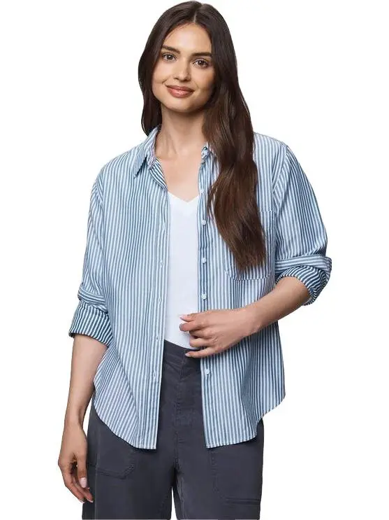 Splendid Kenna Stripe Shirt - Navy