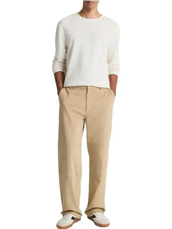 Vince Relaxed Double-knee Pant - Natural