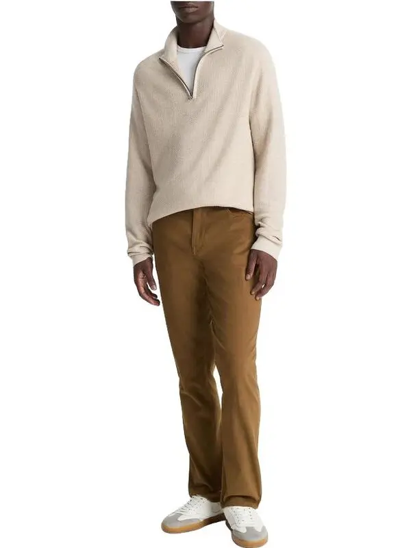 Vince Dylan Slim 5-pocket Peached Stretch-cotton Pant - Natural