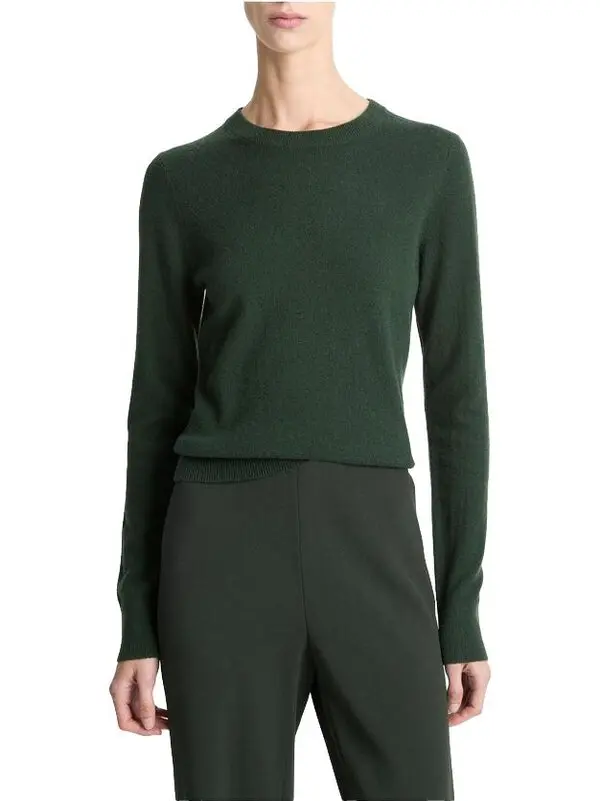 Vince Cashmere Crew Neck Sweater - Green