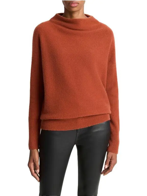 Vince Cashmere Funnel-neck Sweater - Red
