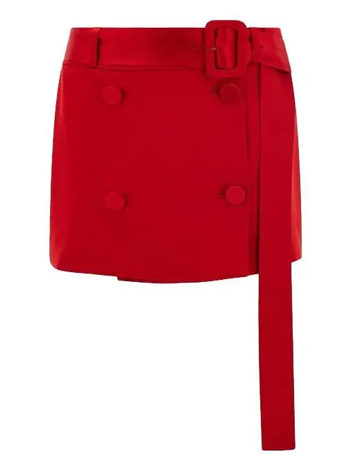 FERRAGAMO Mini Wrap Skirt - Red