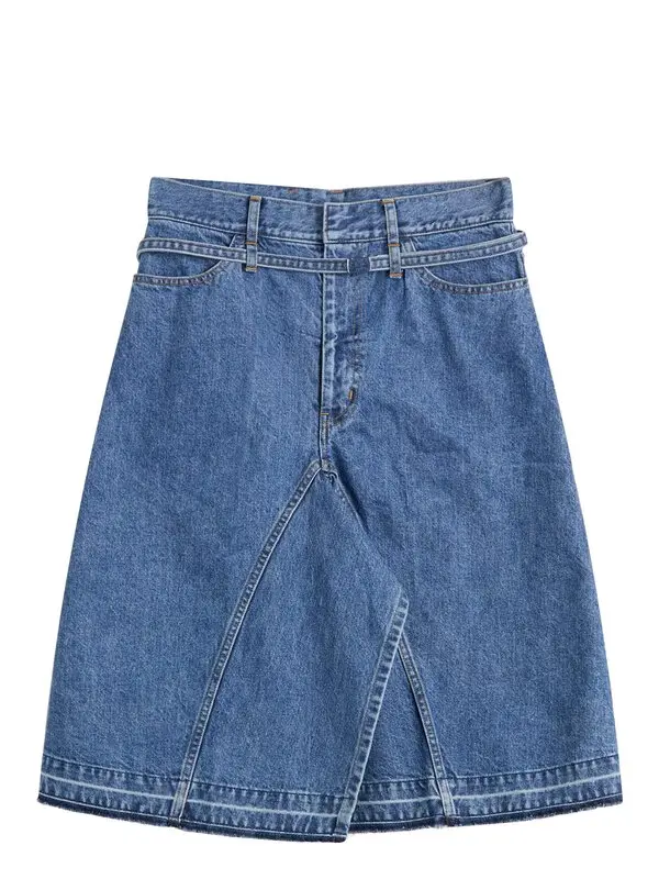 Toga Denim Midi Skirt - Blue