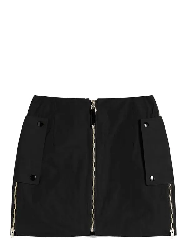 Toga Mini Skirt With Zippered Sides - Black