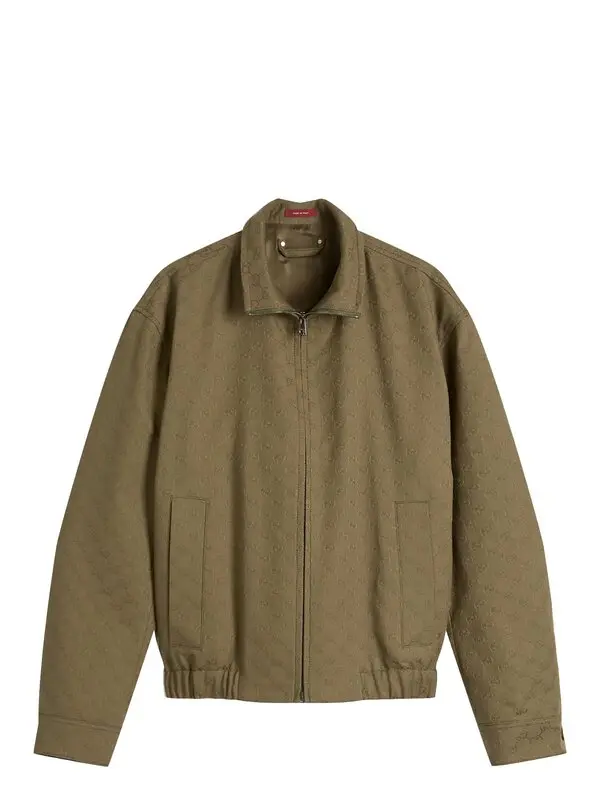 Gucci Gg Canvas Bomber Jacket - Green