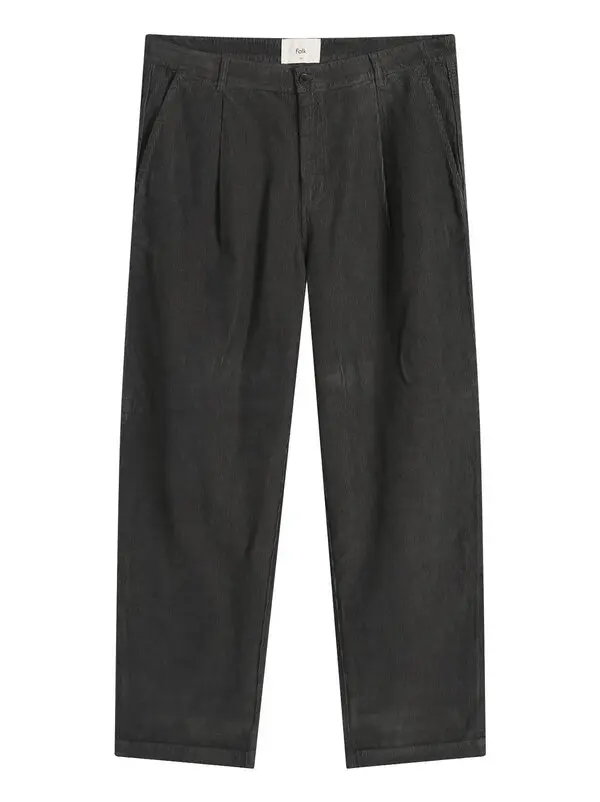 Folk Wide Fit Trouser - Smoke Grey Cord