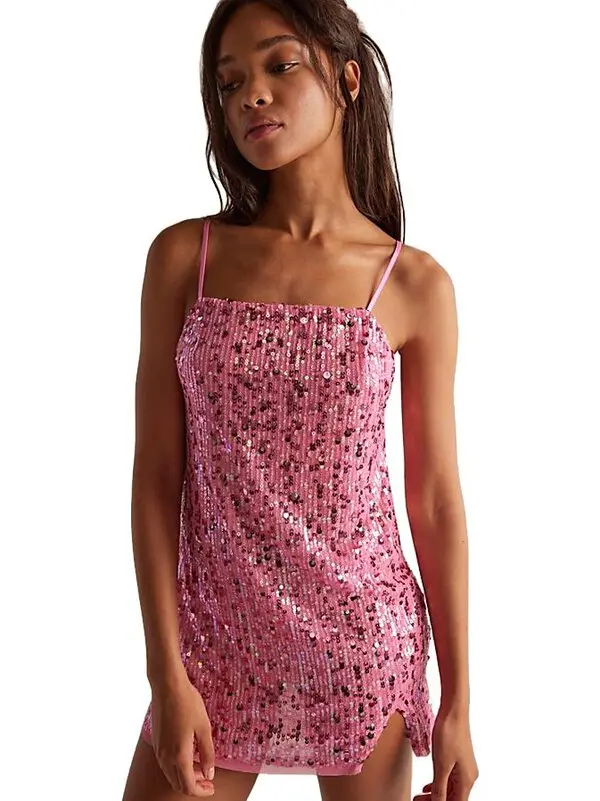 Free People Midnight Kiss Mini Slip - Neon Rose Combo