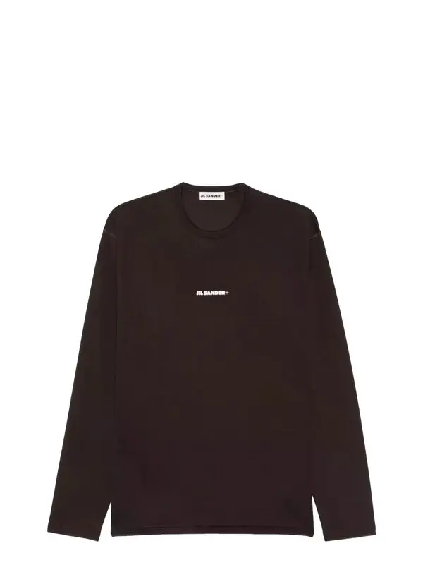 JIL SANDER Logo-motif Long-sleeve T-shirt - Brown