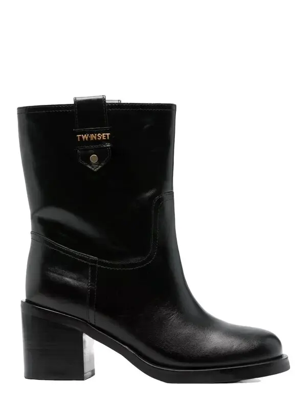TWINSET 70mm Block-heel Ankle Boots - Black