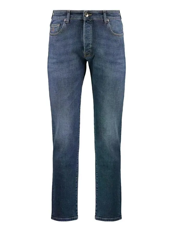 MOORER Straight Leg Jeans - Blue