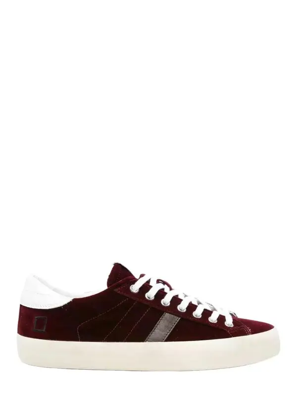 D.a.t.e. Hill Low Velvet Sneakers - Red